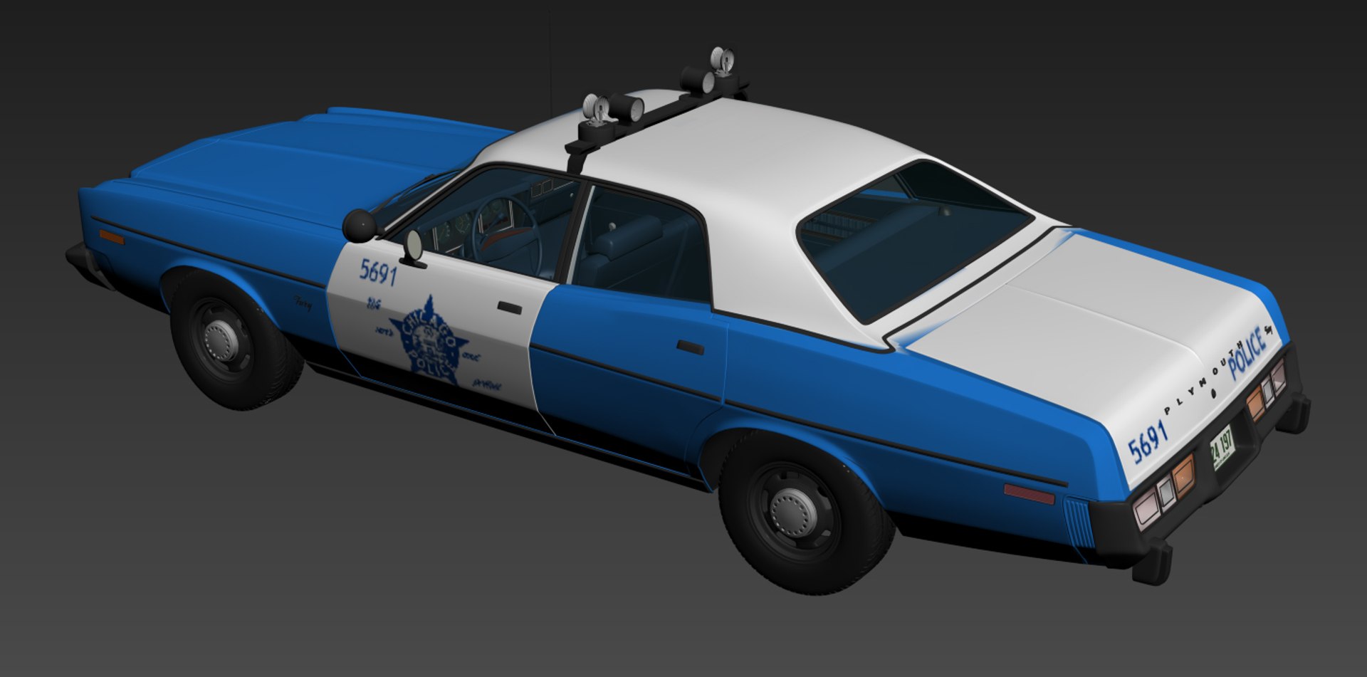 3D Plymouth Fury Police 1978 - TurboSquid 2075830