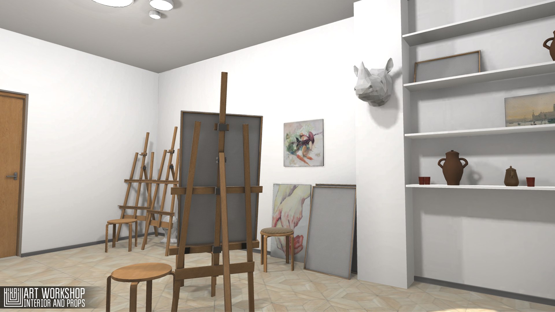 3D Studio Art Workshop - Model - TurboSquid 1415569