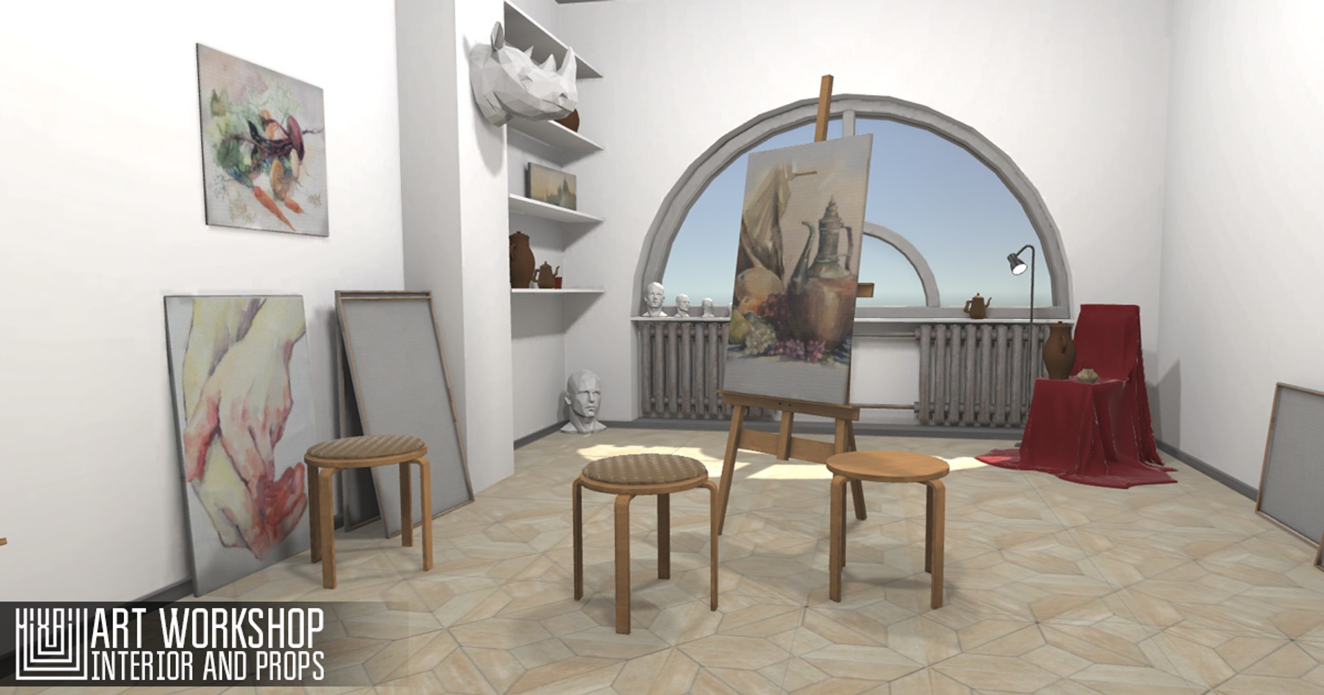 3D Studio Art Workshop - Model - TurboSquid 1415569
