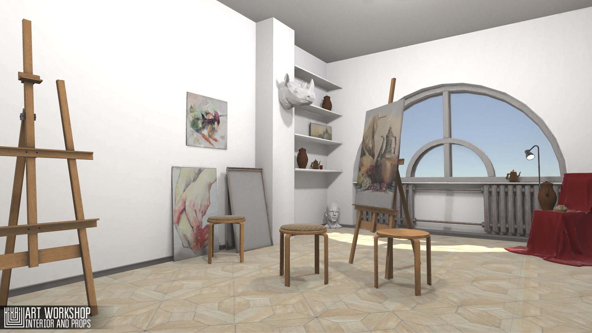 3D Studio Art Workshop - Model - TurboSquid 1415569