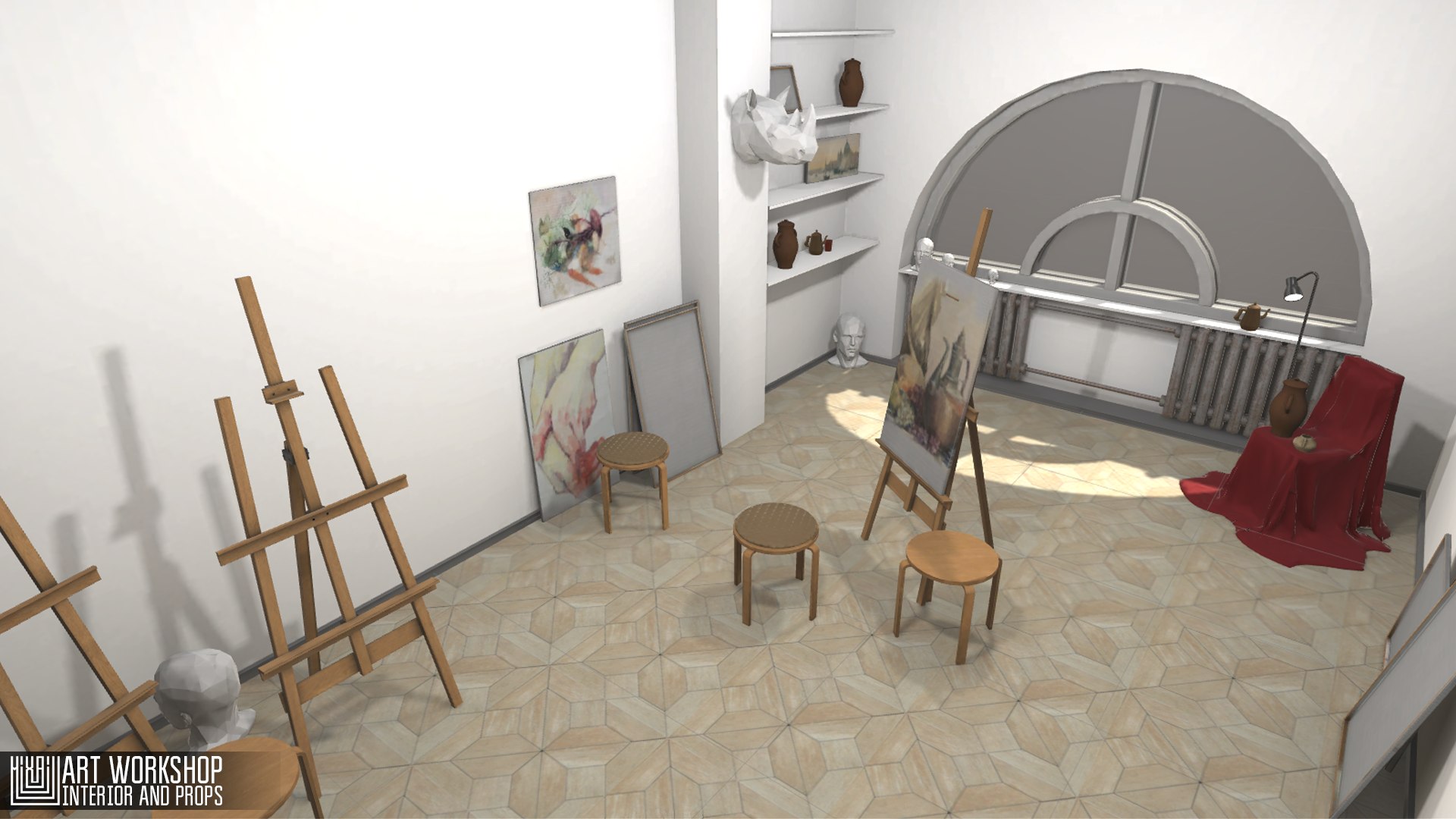 3D Studio Art Workshop - Model - TurboSquid 1415569