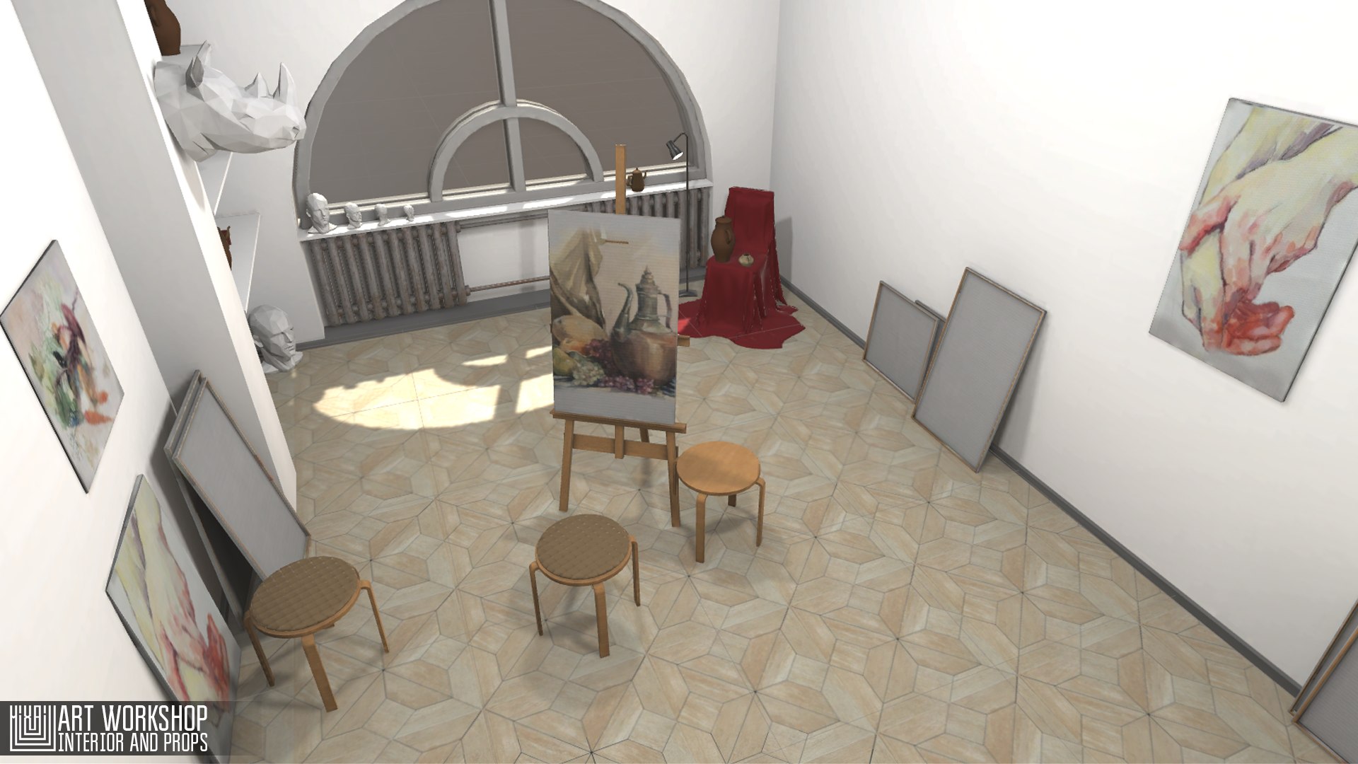 3D Studio Art Workshop - Model - TurboSquid 1415569