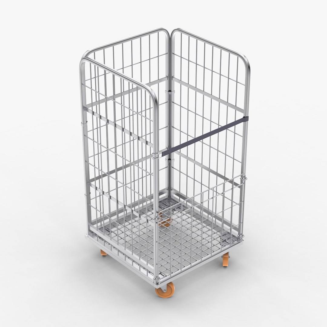 3D Wire Mesh Roll Container - TurboSquid 1277544
