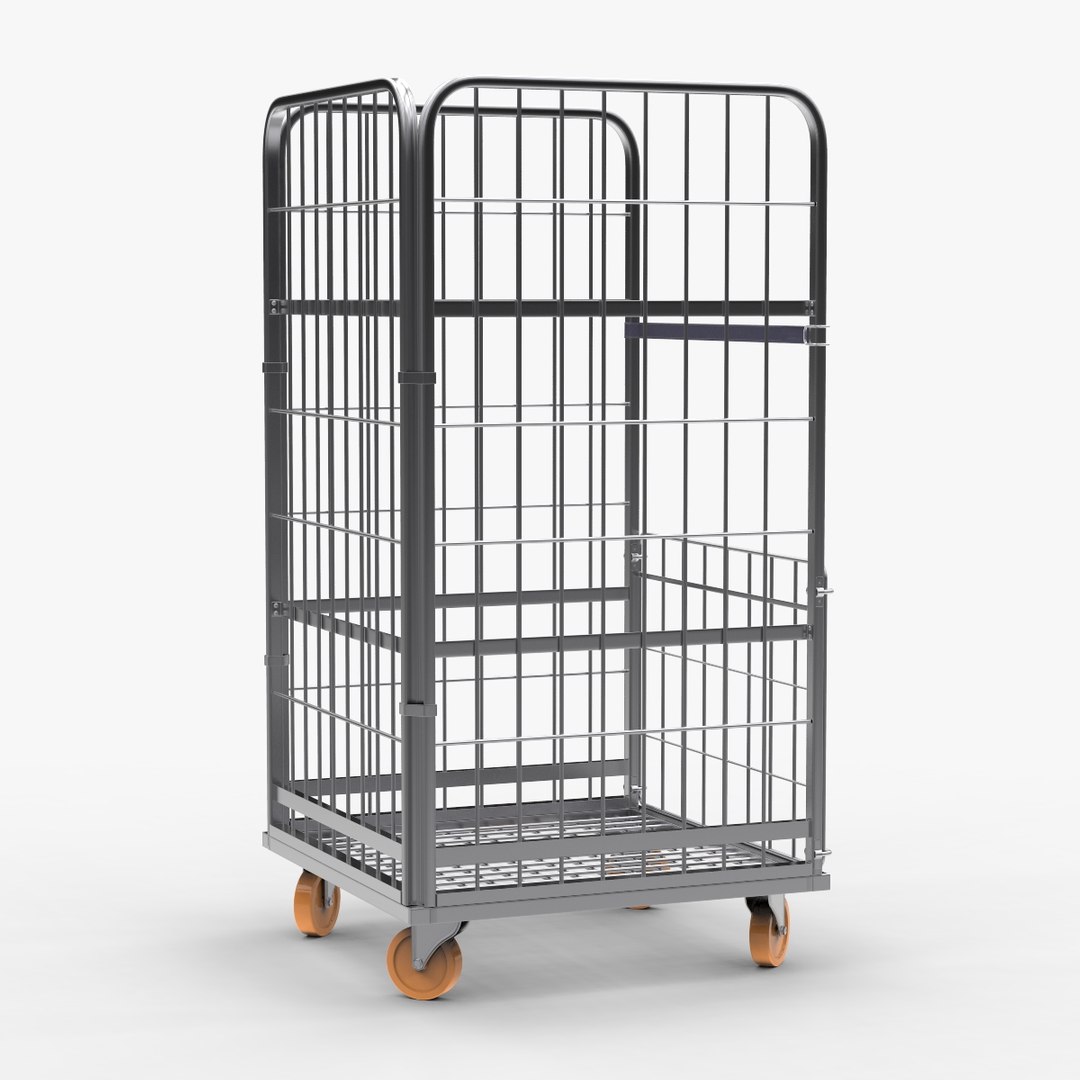 3D Wire Mesh Roll Container - TurboSquid 1277544