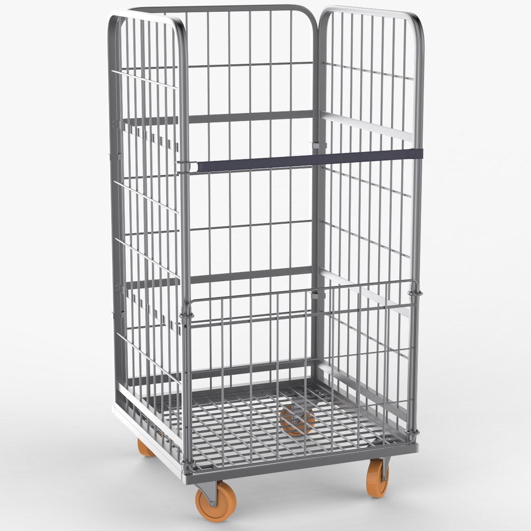 3D Wire Mesh Roll Container - TurboSquid 1277544