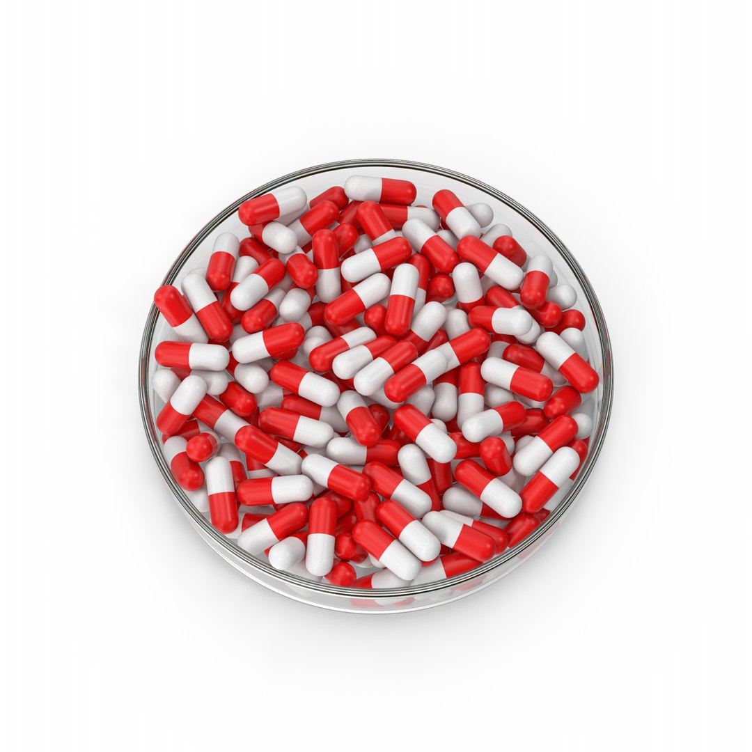 Pill Capsules In Petri Dish 3D Model - TurboSquid 1925320