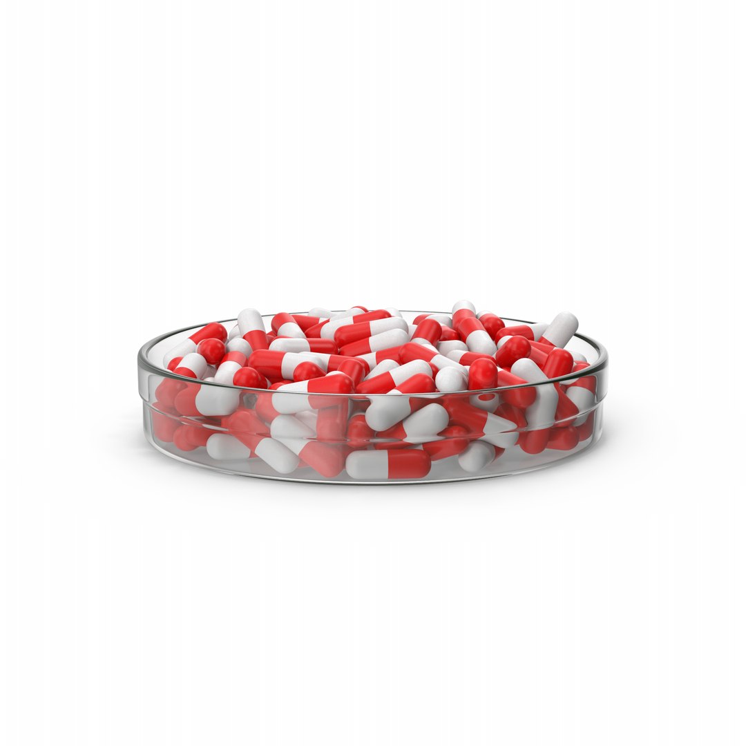 Pill Capsules In Petri Dish 3D Model - TurboSquid 1925320
