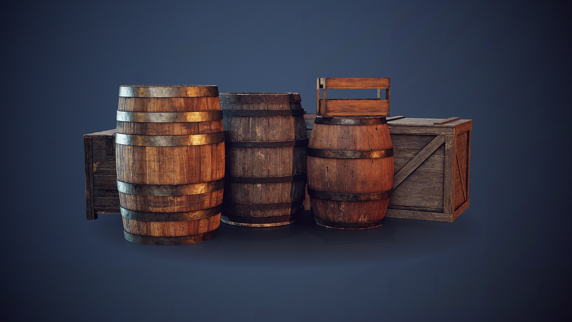 3D Wooden Asset Pack 1 - TurboSquid 2191086