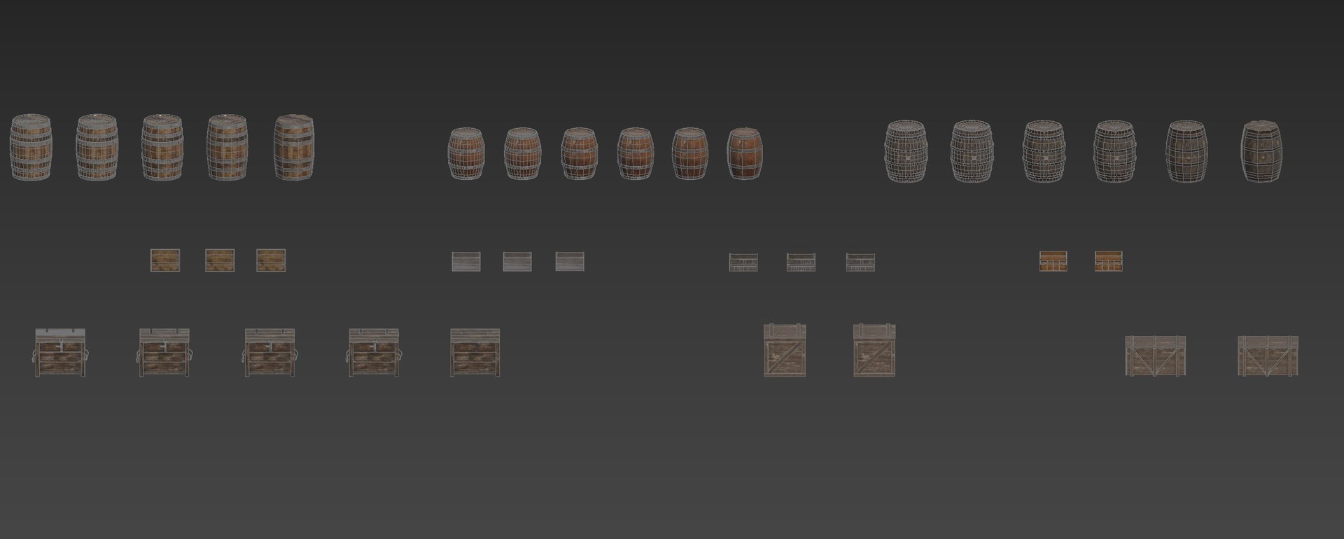 3D Wooden Asset Pack 1 - TurboSquid 2191086