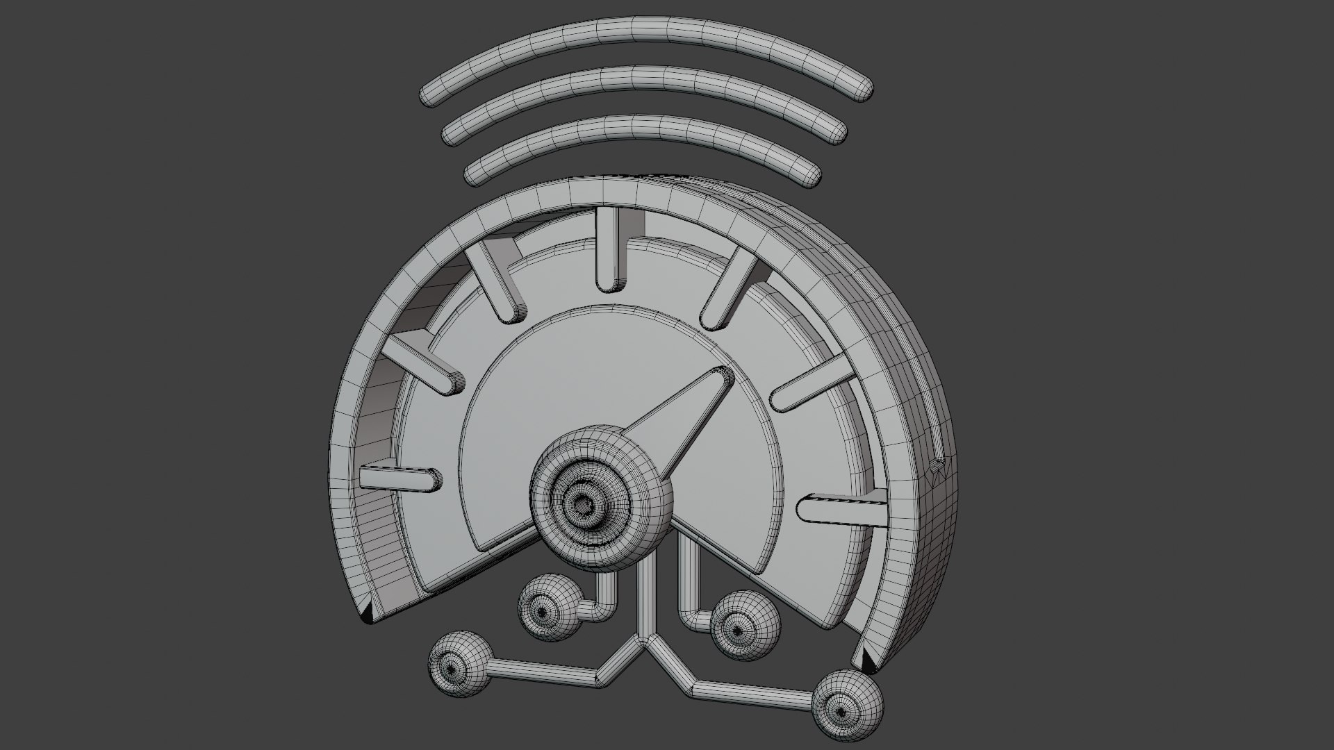 3D Internet Speed Test Icon On Computer Network Represented By ...