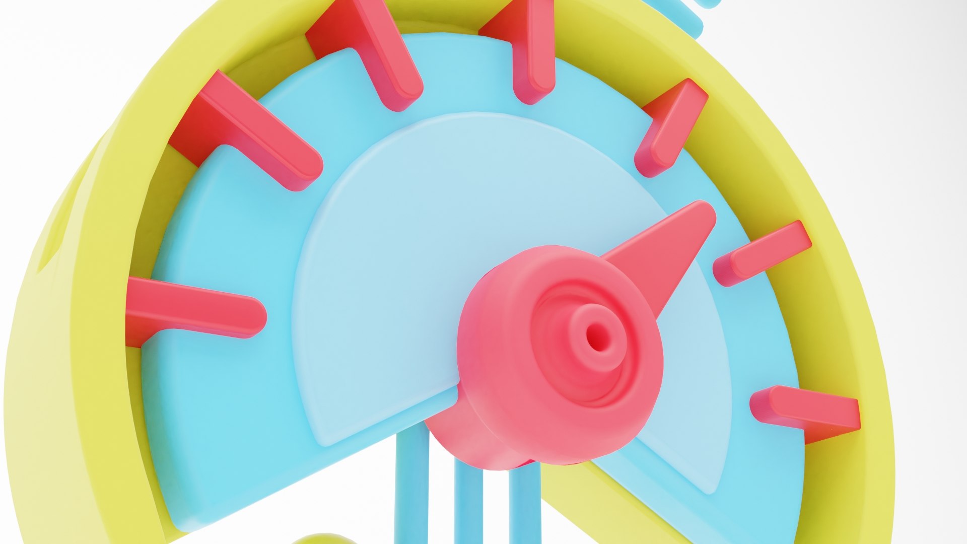 3D Internet Speed Test Icon On Computer Network Represented By ...