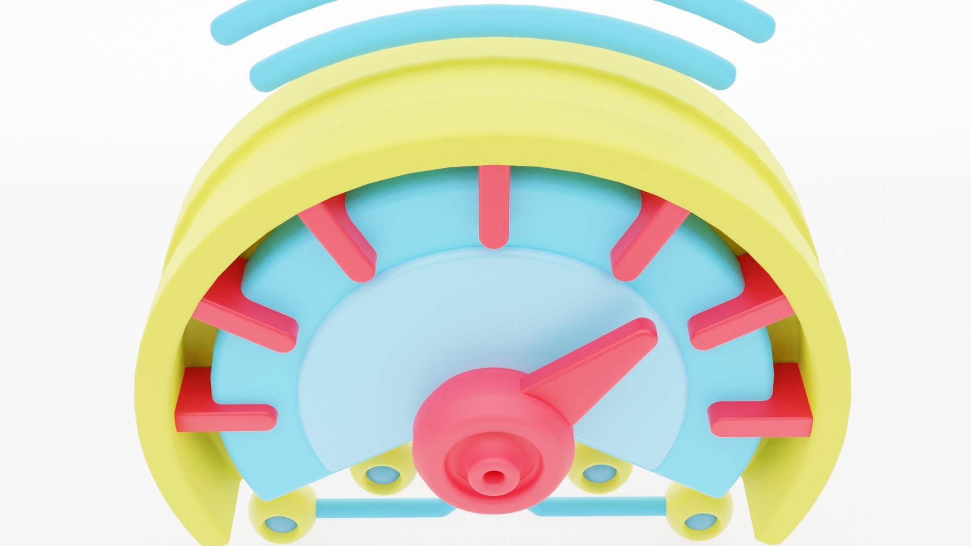 3D Internet Speed Test Icon On Computer Network Represented By ...