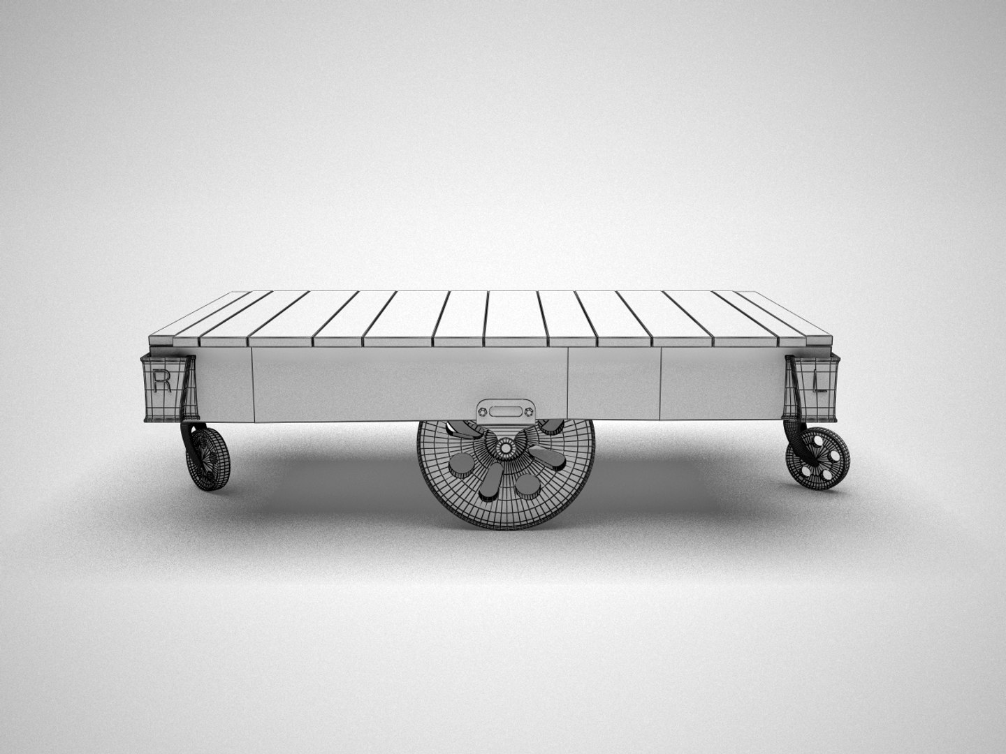 3d model table wheels