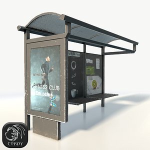 Blender Bus-Stop Models | TurboSquid