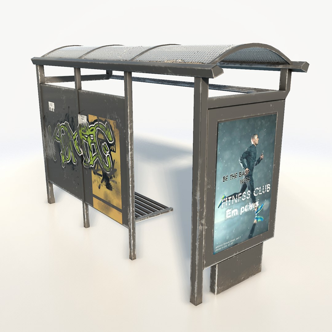 Bus Stop 3D Model - TurboSquid 1157275