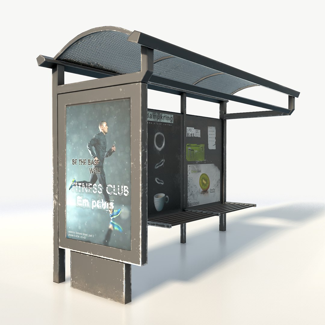 Bus Stop 3D Model - TurboSquid 1157275