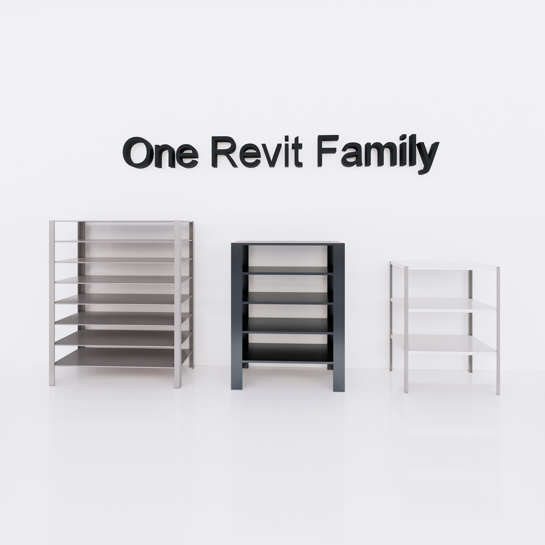 modelo 3d Shelf - Familia Revit paramétrica completa gratis ...