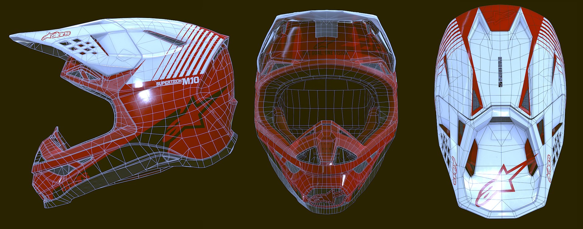 3D Alpinestars Supertech M10 Helmet - TurboSquid 2150887