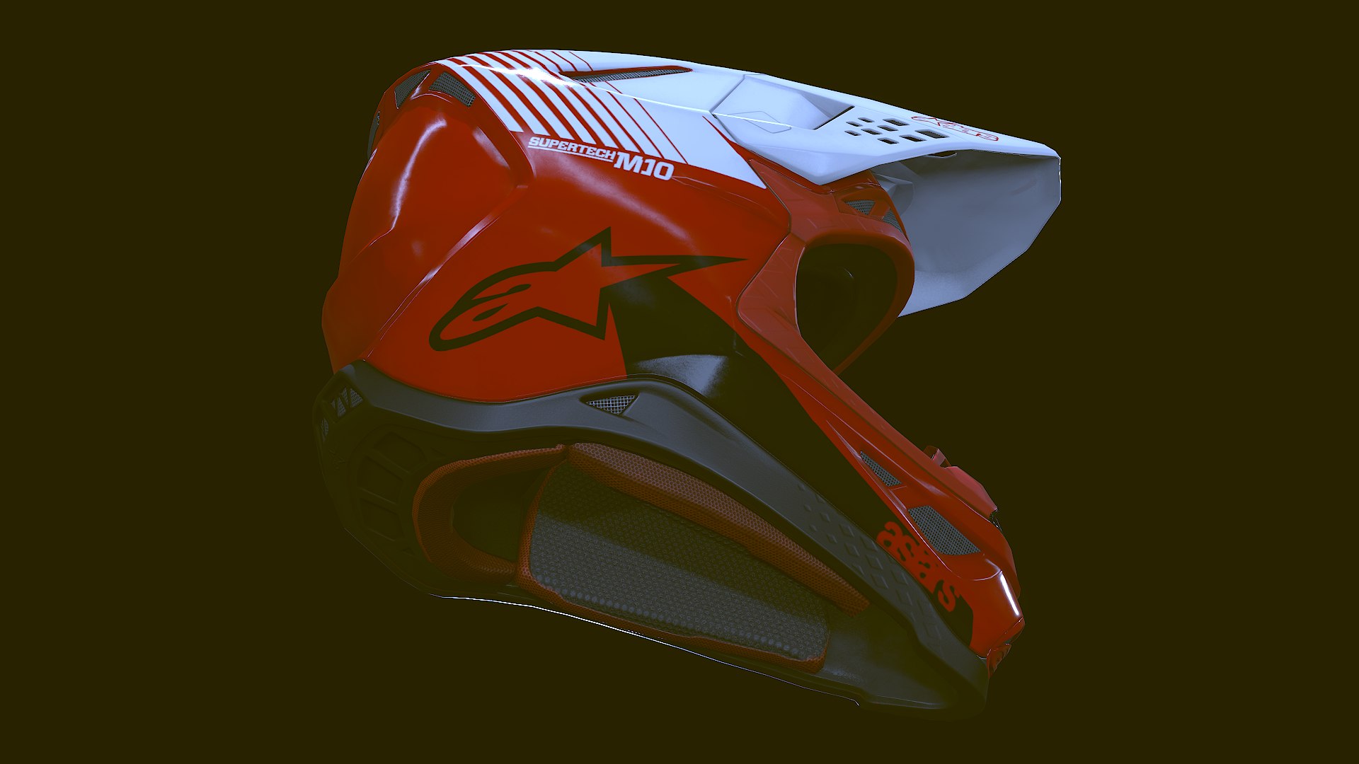 3D Alpinestars Supertech M10 Helmet - TurboSquid 2150887
