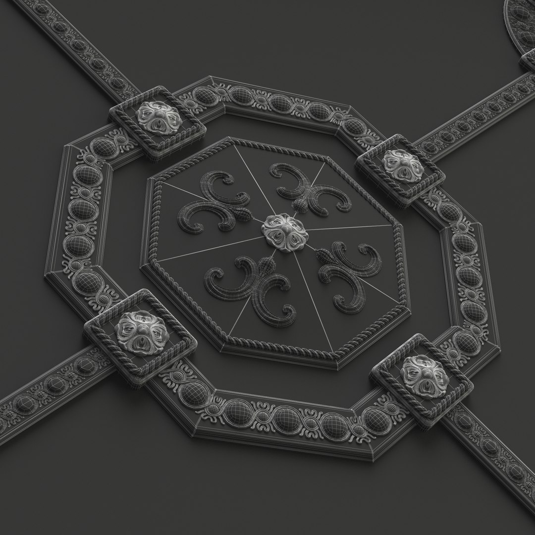 Classic Ceiling 2 3d Model