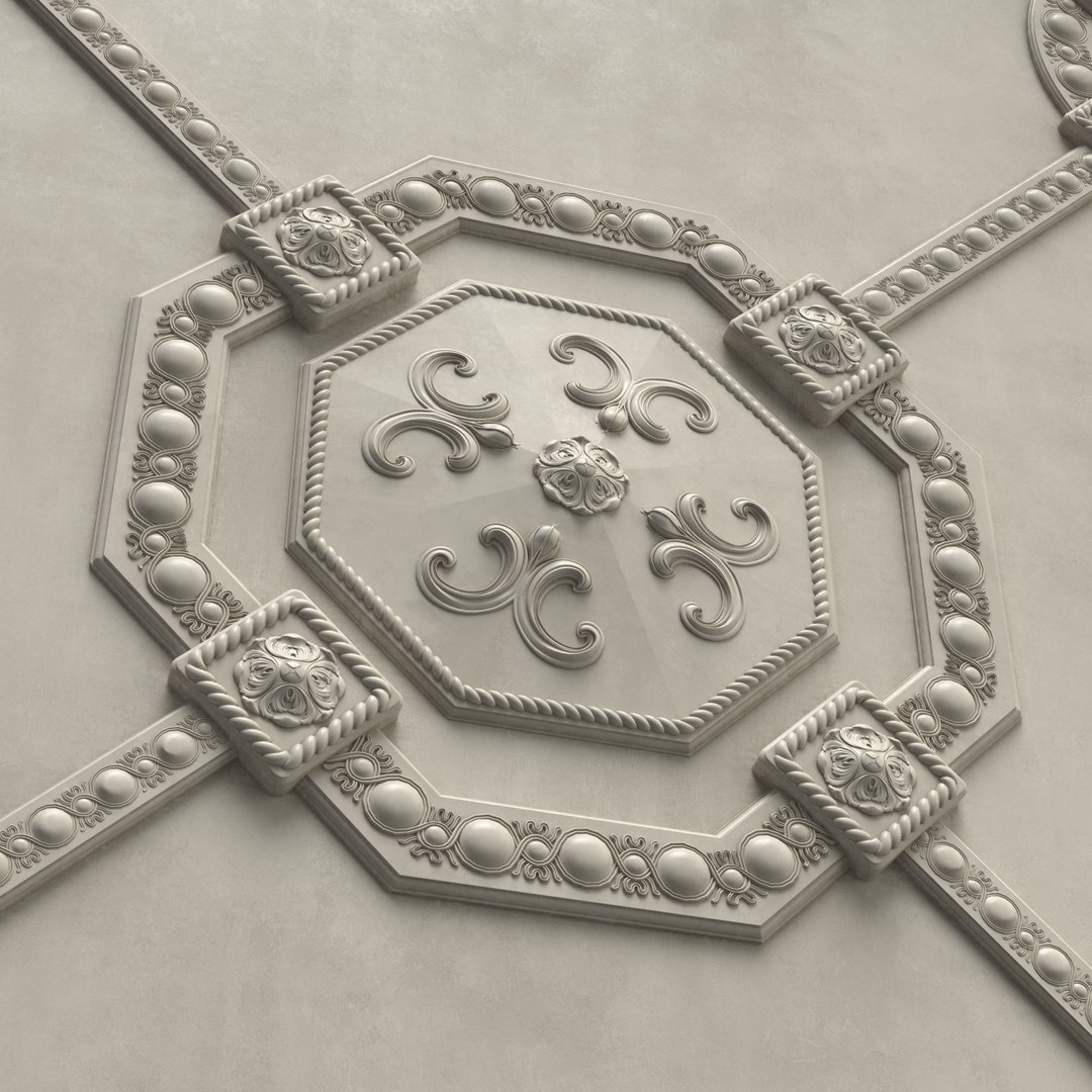 Classic Ceiling 2 3d Model