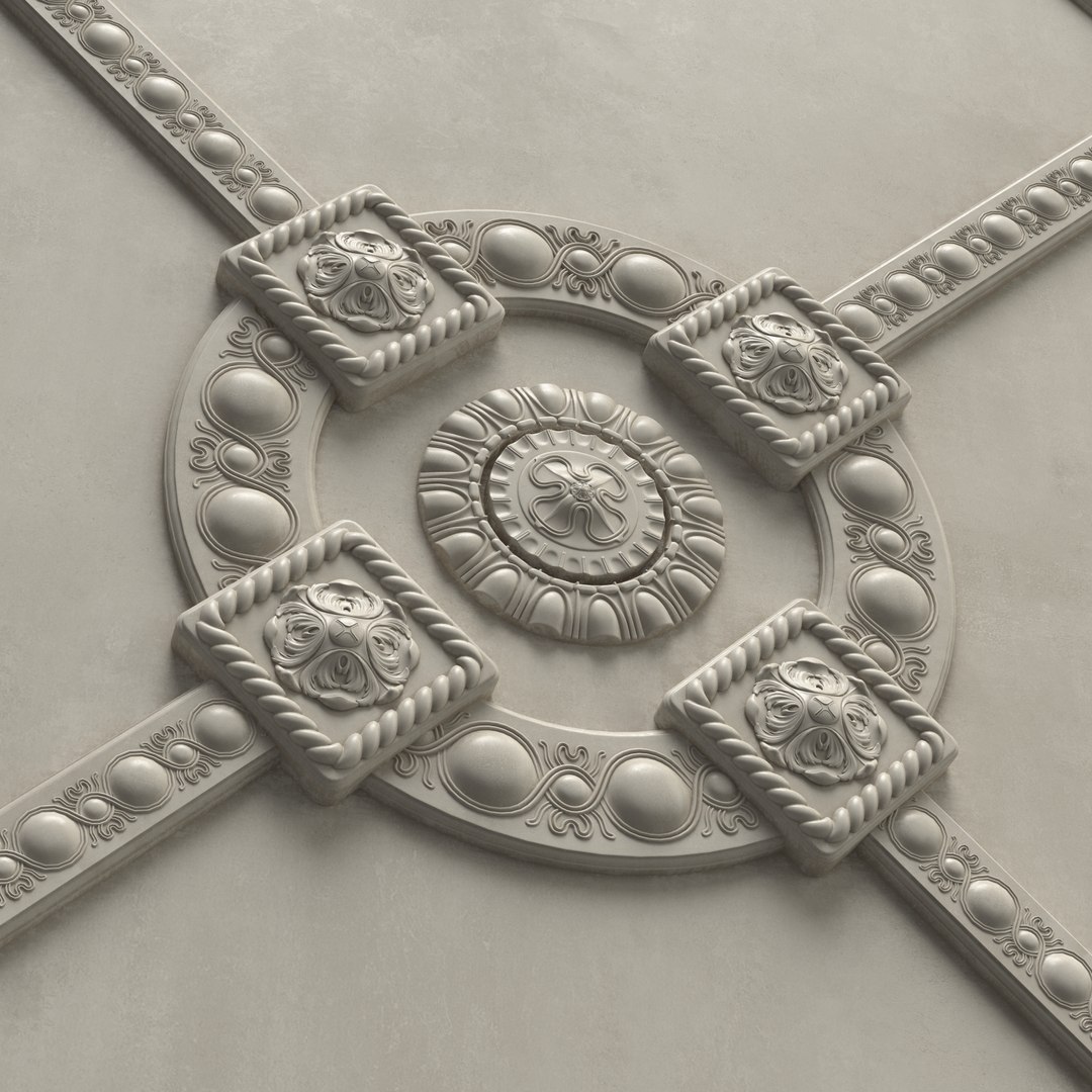 Classic Ceiling 2 3d Model