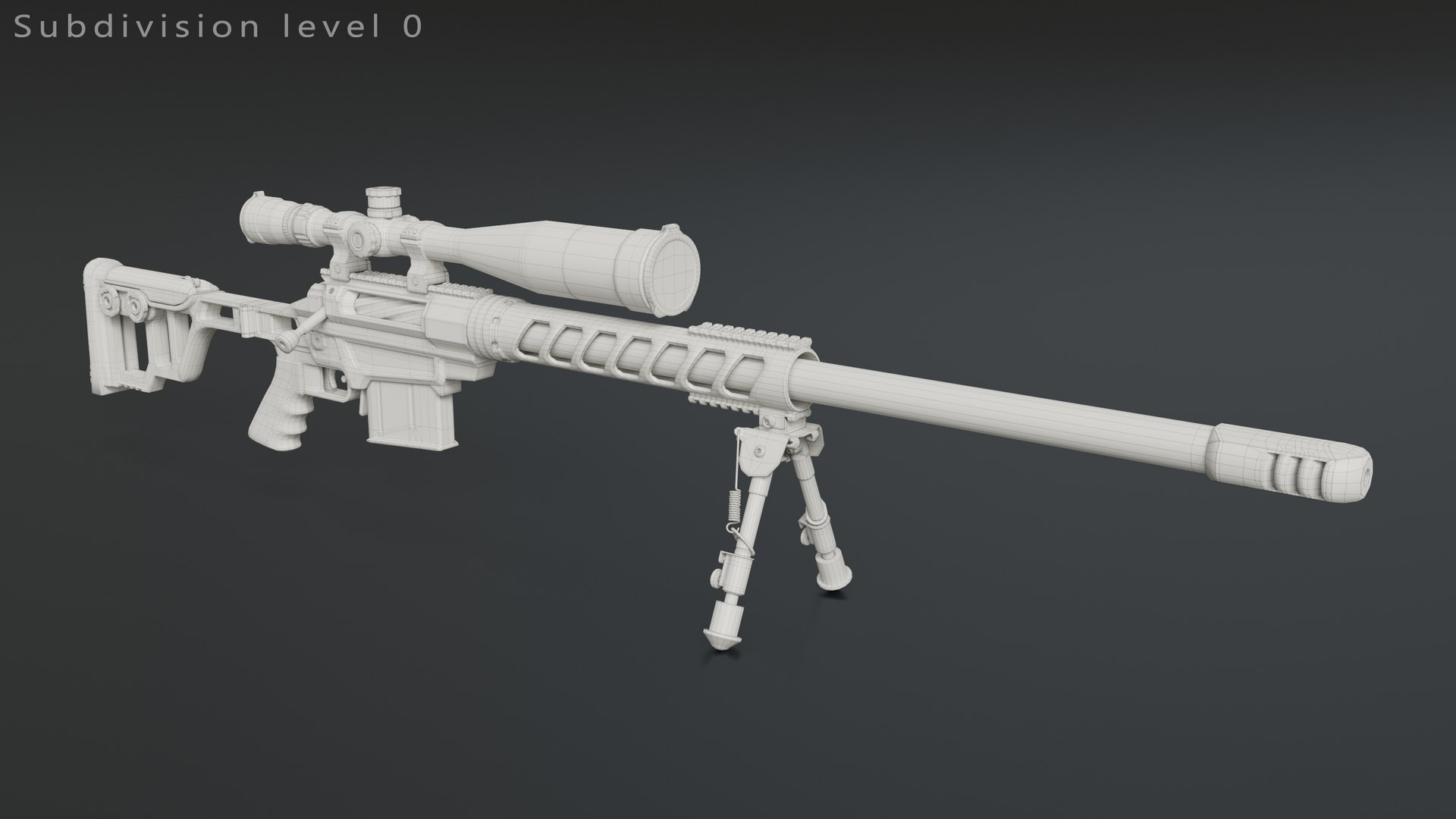 3D Sniper rifle lobaev tsvl8 stalingrad bronze model - TurboSquid 2117740