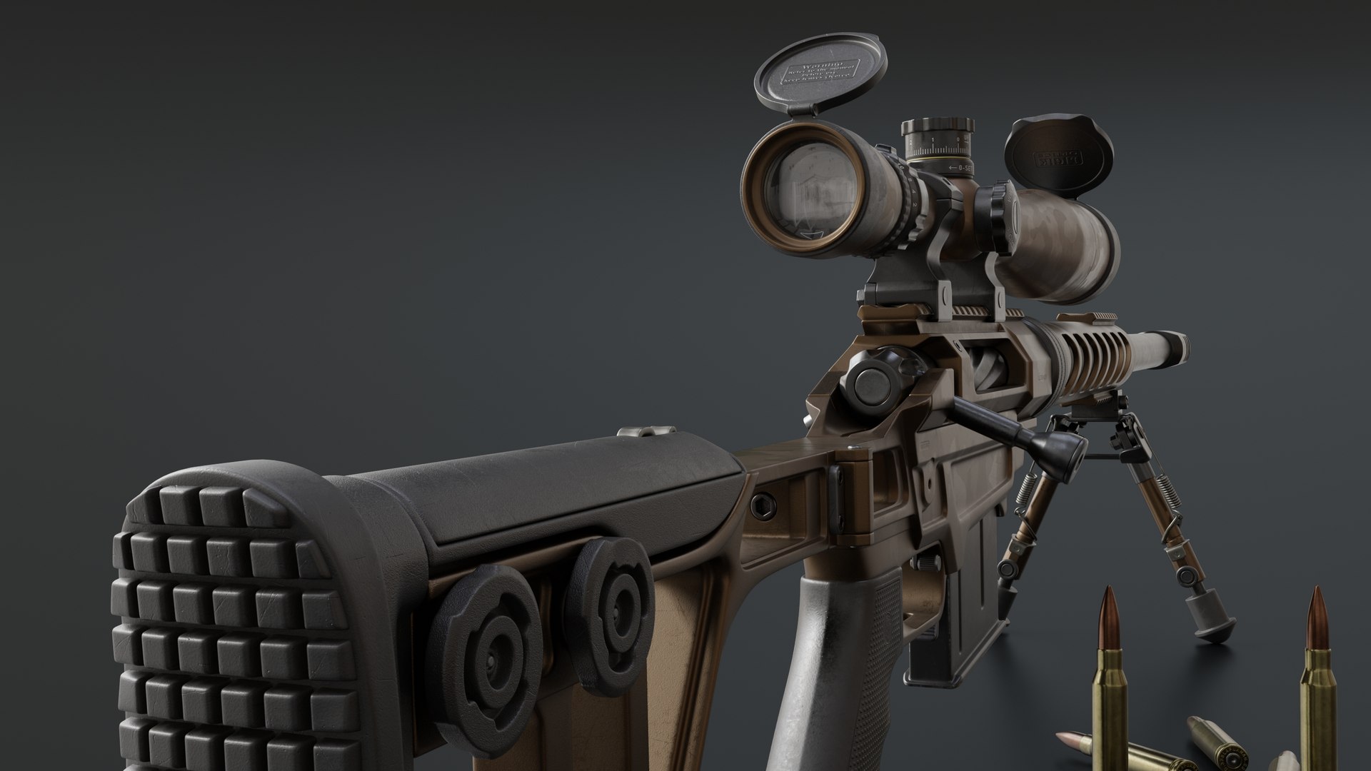 3D Sniper Rifle Lobaev Tsvl8 Stalingrad Bronze Model - TurboSquid 2117740