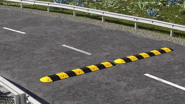 3D traffic safety speed bump - TurboSquid 1571955
