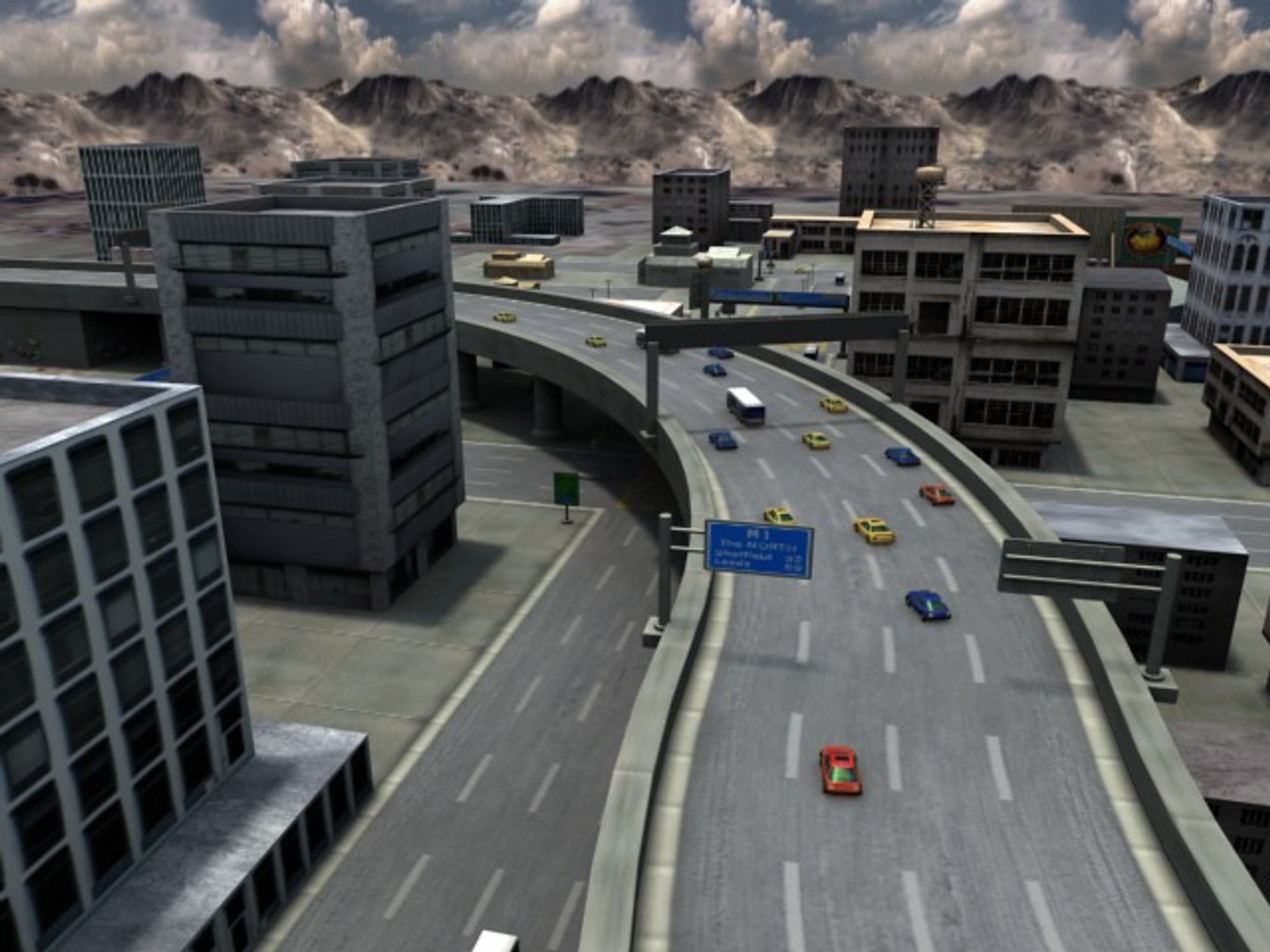 Modular Urban Environment Buildings 3d Model