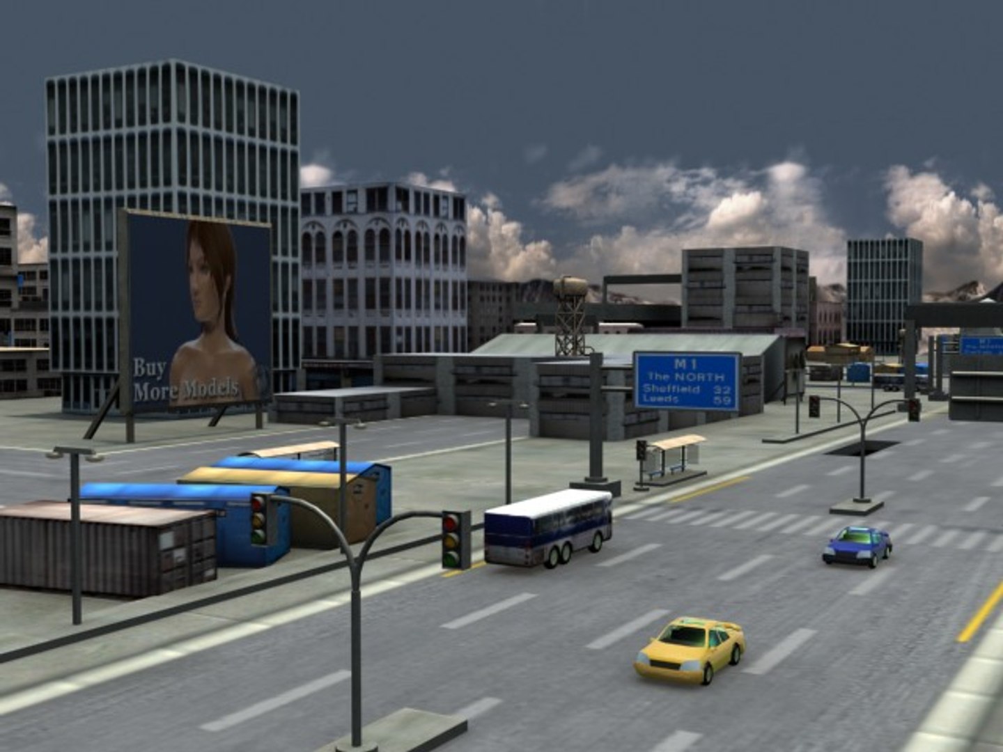 Modular Urban Environment Buildings 3d Model