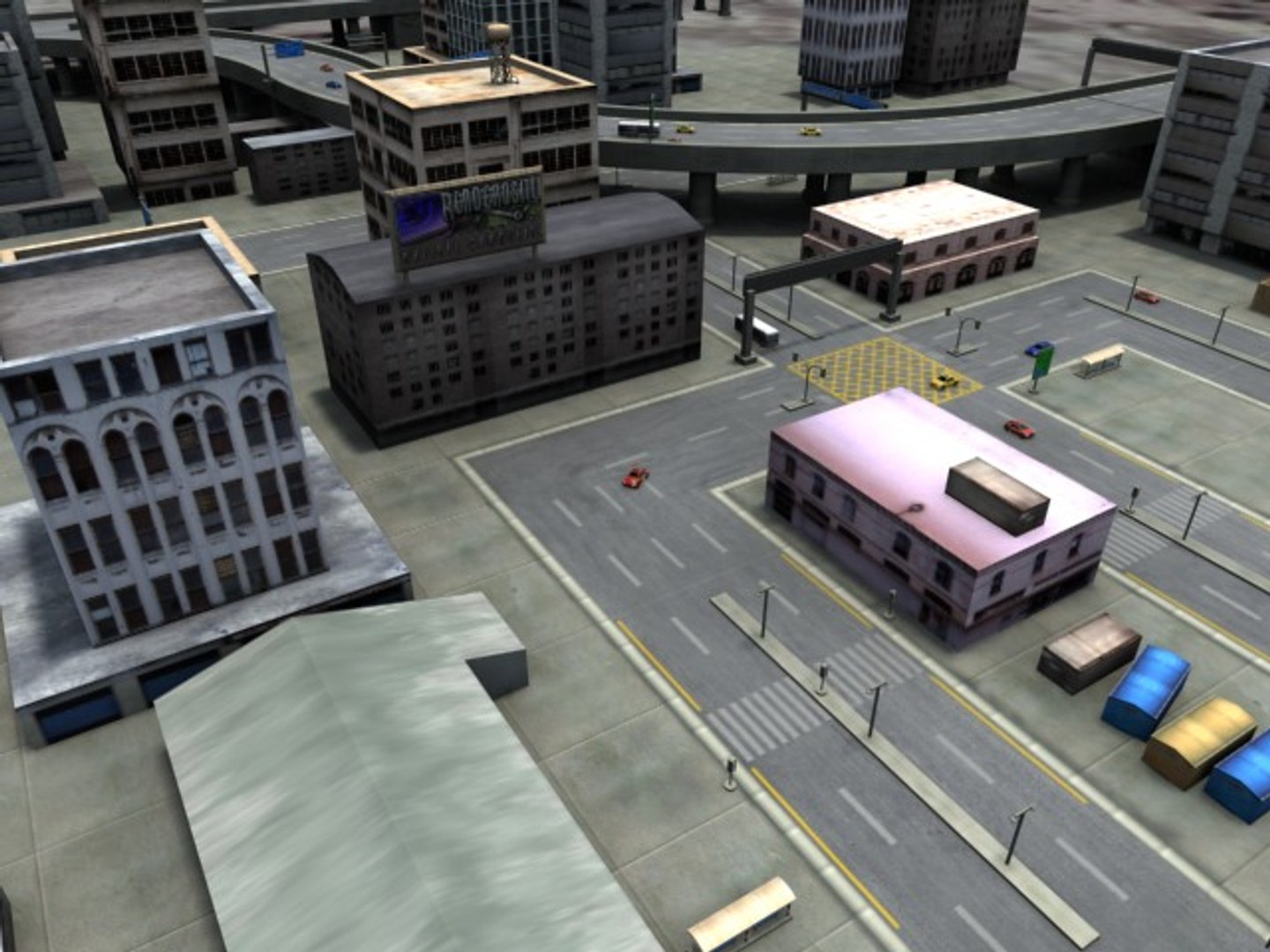 Modular Urban Environment Buildings 3d Model