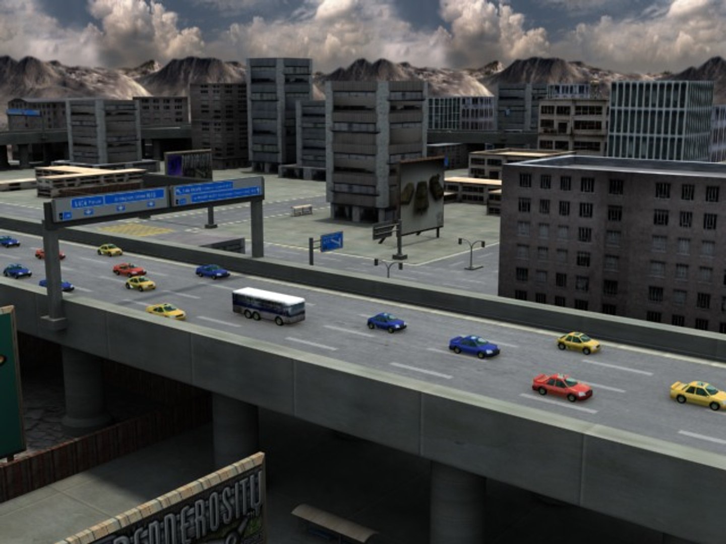 Modular Urban Environment Buildings 3d Model