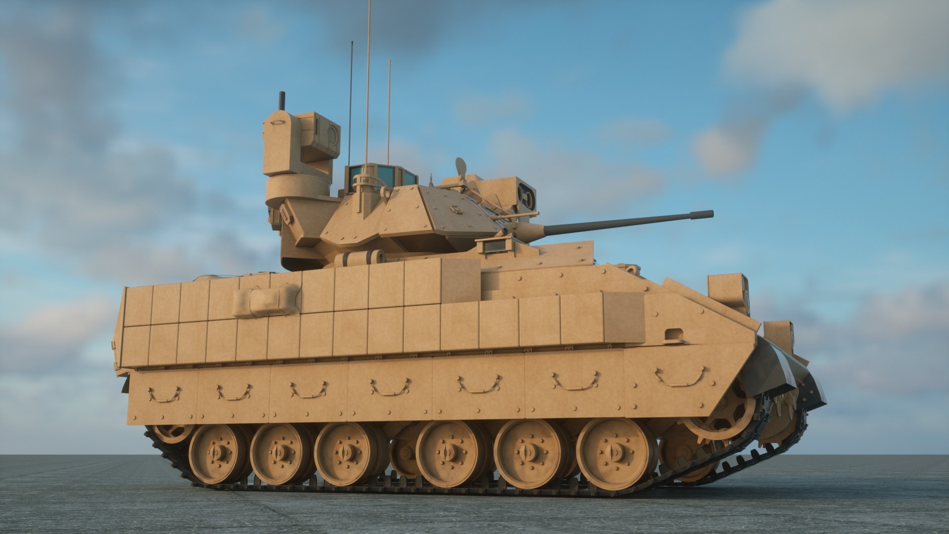 M2A3 TANK 3D Model - TurboSquid 1937522