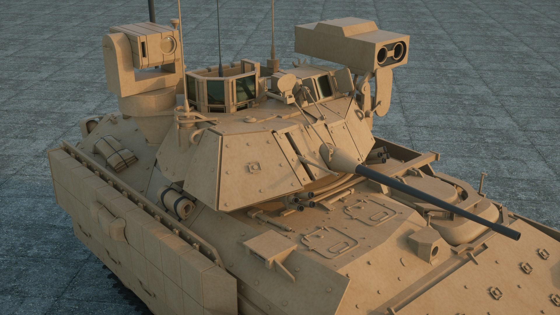 M2A3 TANK 3D Model - TurboSquid 1937522