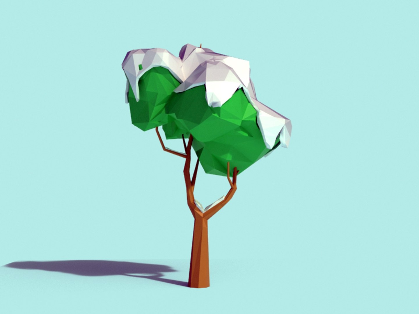 snowy tree 3d max