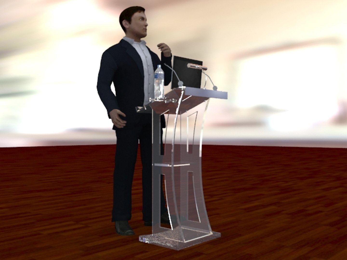 3D Acrylic Podium Model - TurboSquid 1231616