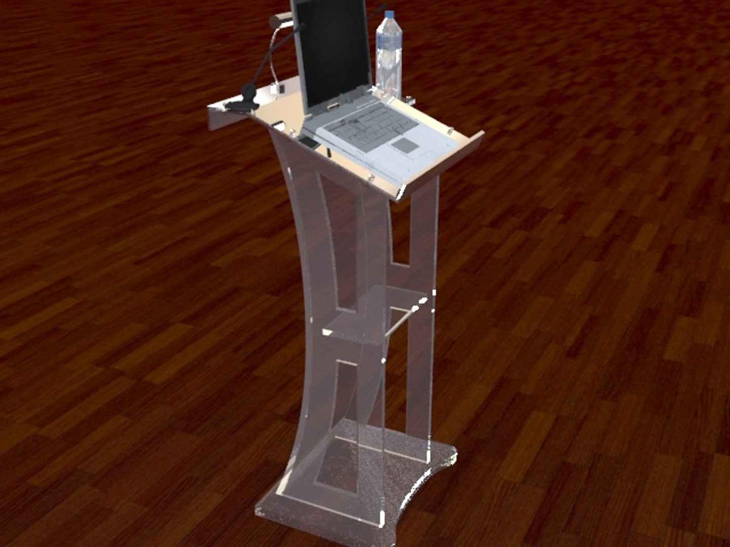 3D Acrylic Podium Model - TurboSquid 1231616
