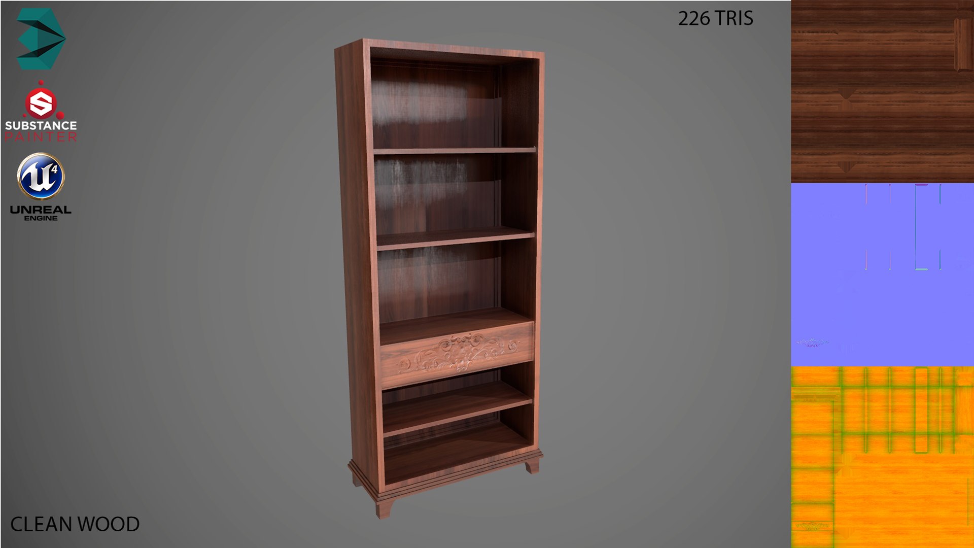 3D Shelf Low-poly Clean Model - TurboSquid 1180087