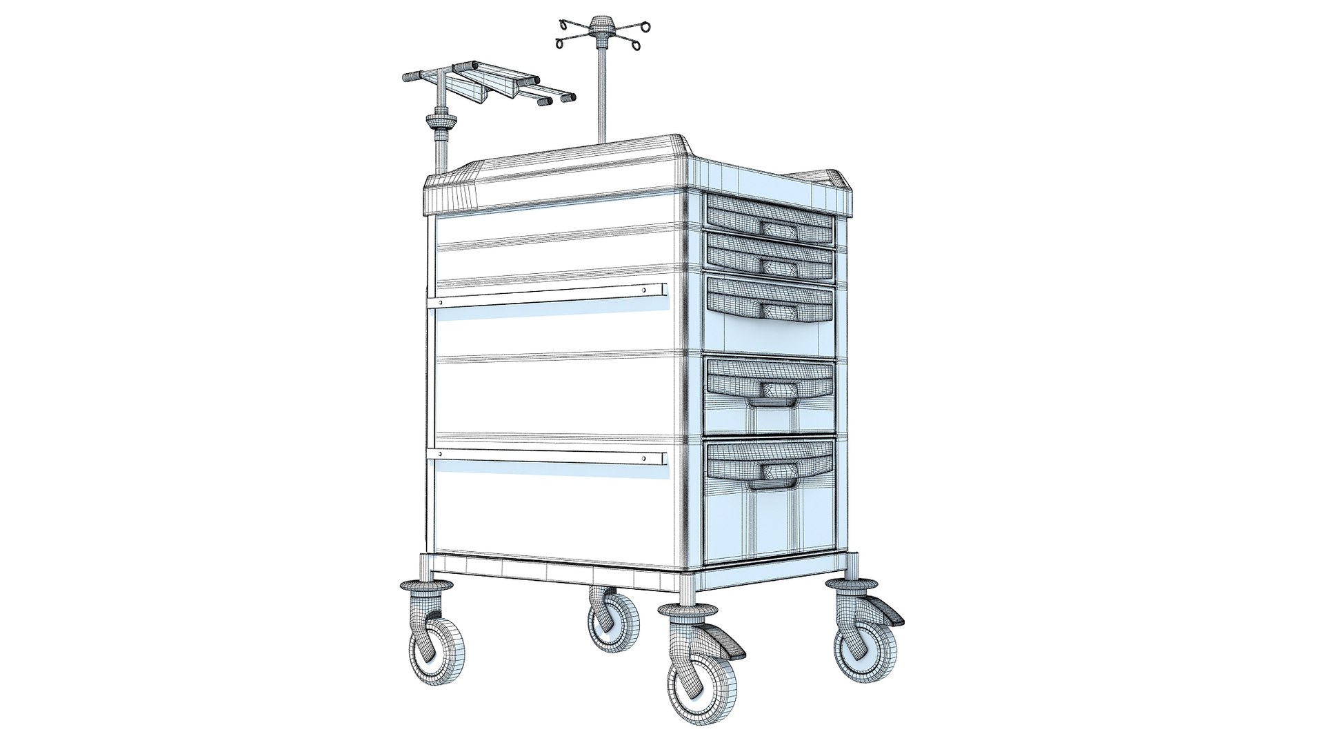 3D Emergency Trolley Model - TurboSquid 1637418
