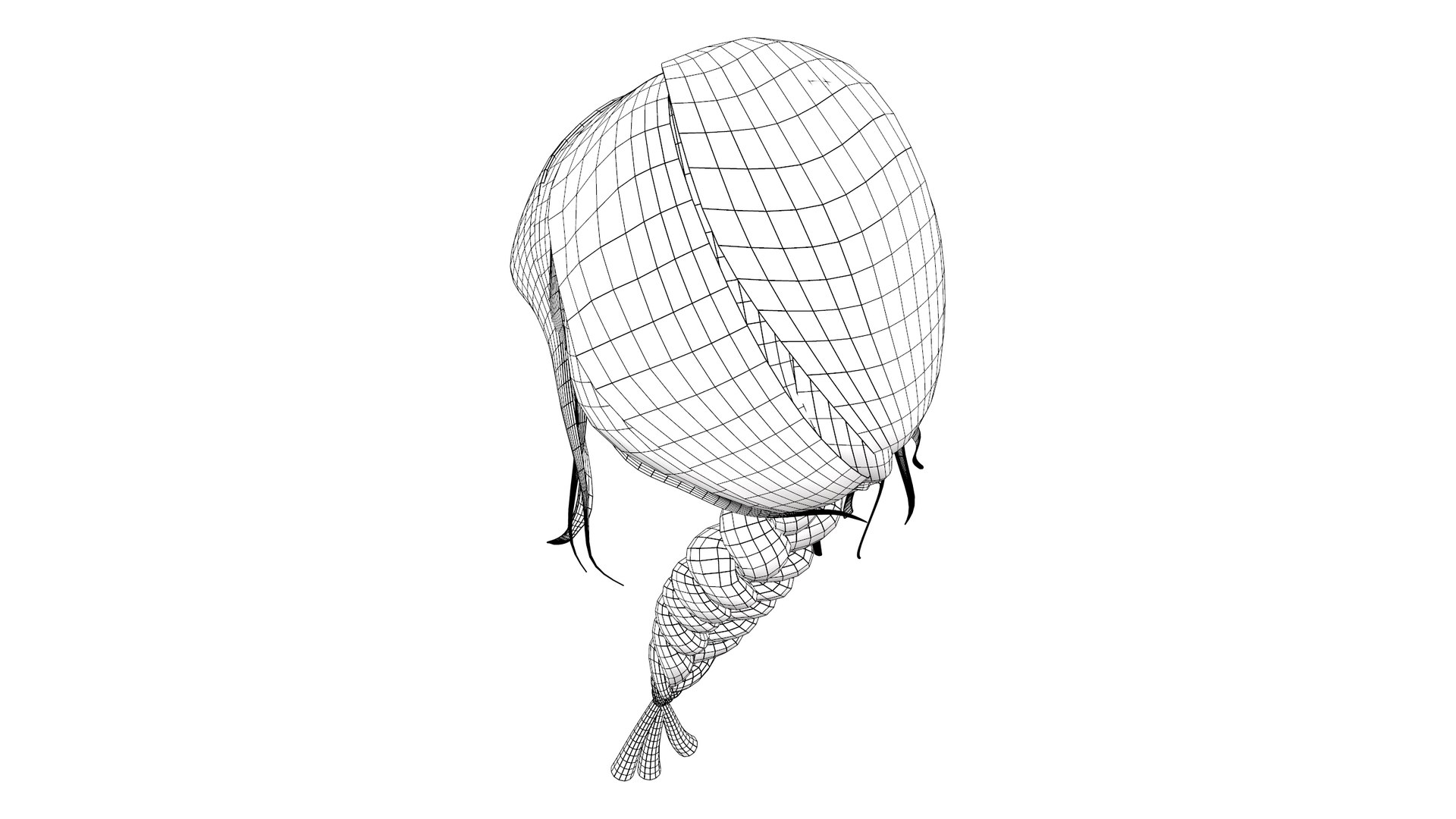 Braided Sweetheart Hair 3D model - TurboSquid 2072168