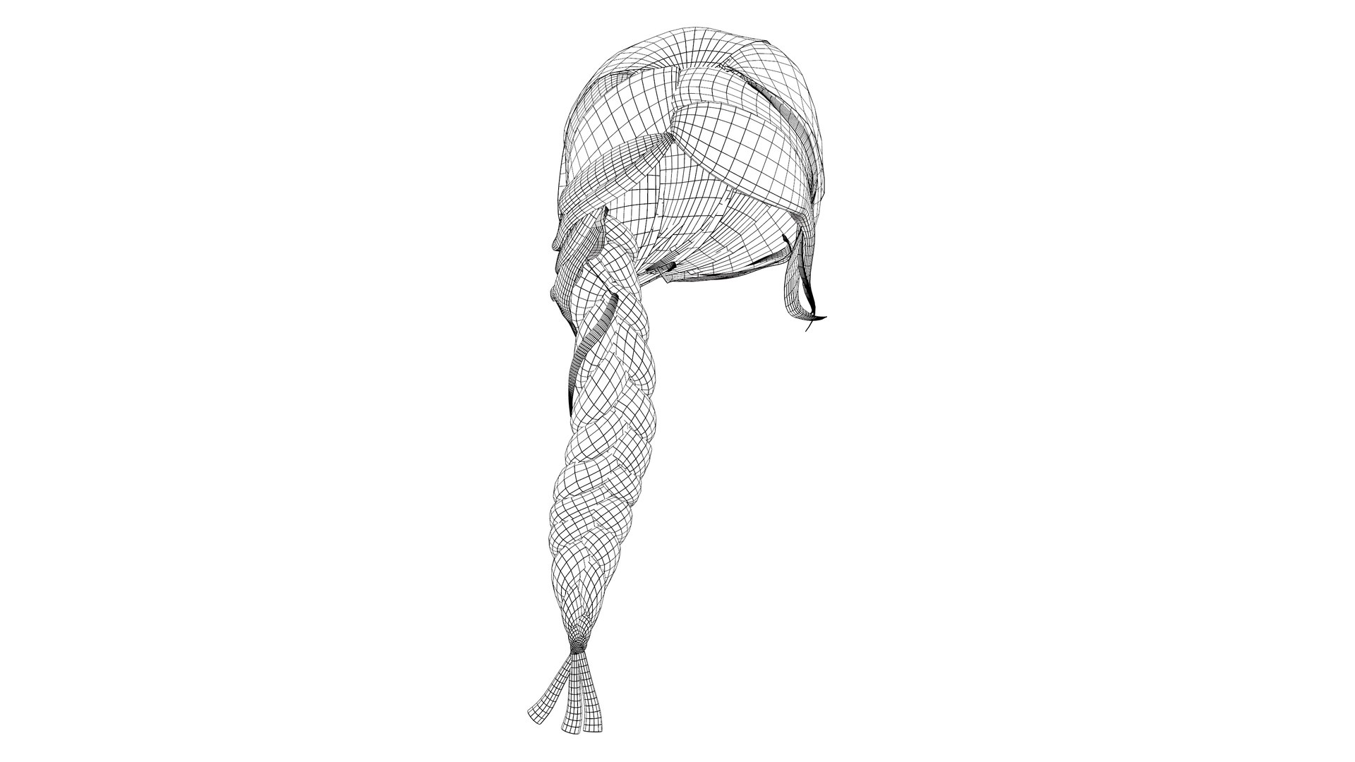 Braided Sweetheart Hair 3D model - TurboSquid 2072168