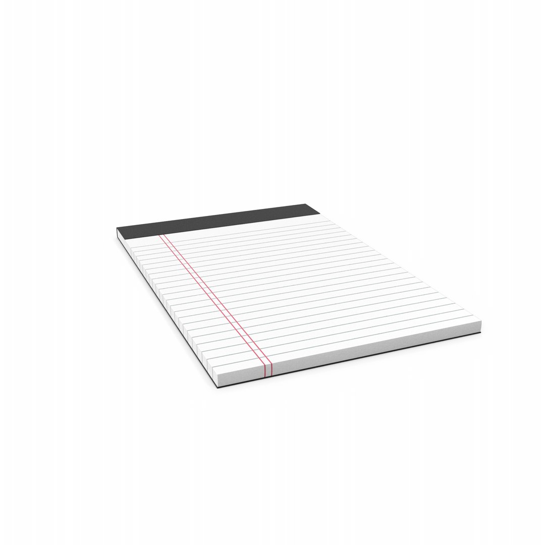 Legal Pad 3D - TurboSquid 1848319