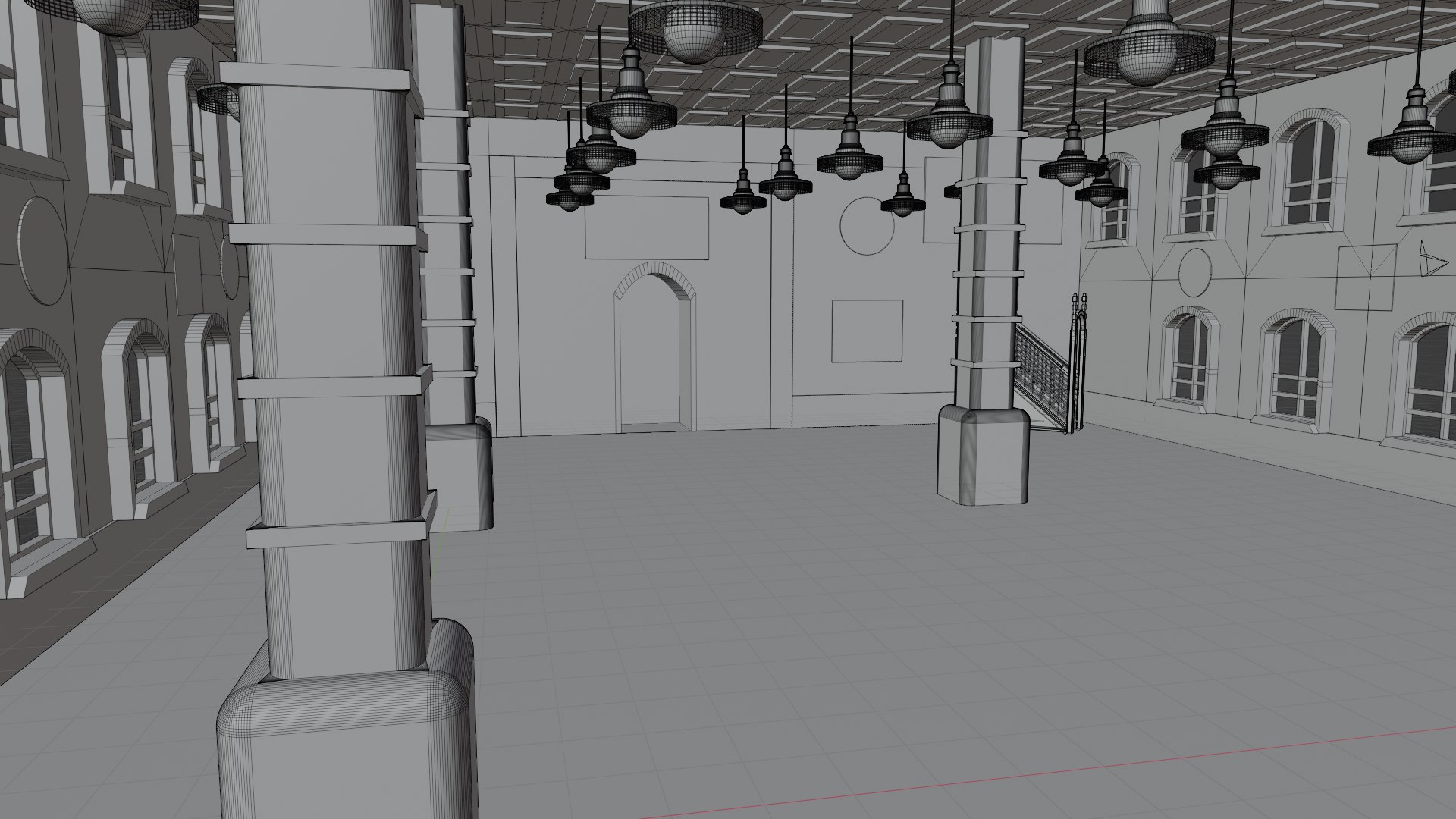 Mosque Interior 3D Model - TurboSquid 2160997