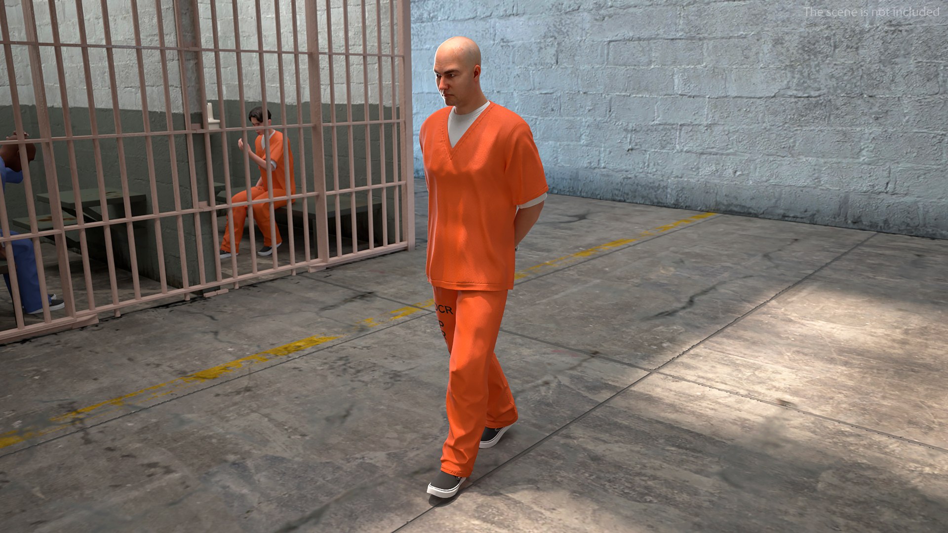3D Male Prisoner In Handcuffs Model - TurboSquid 2377454