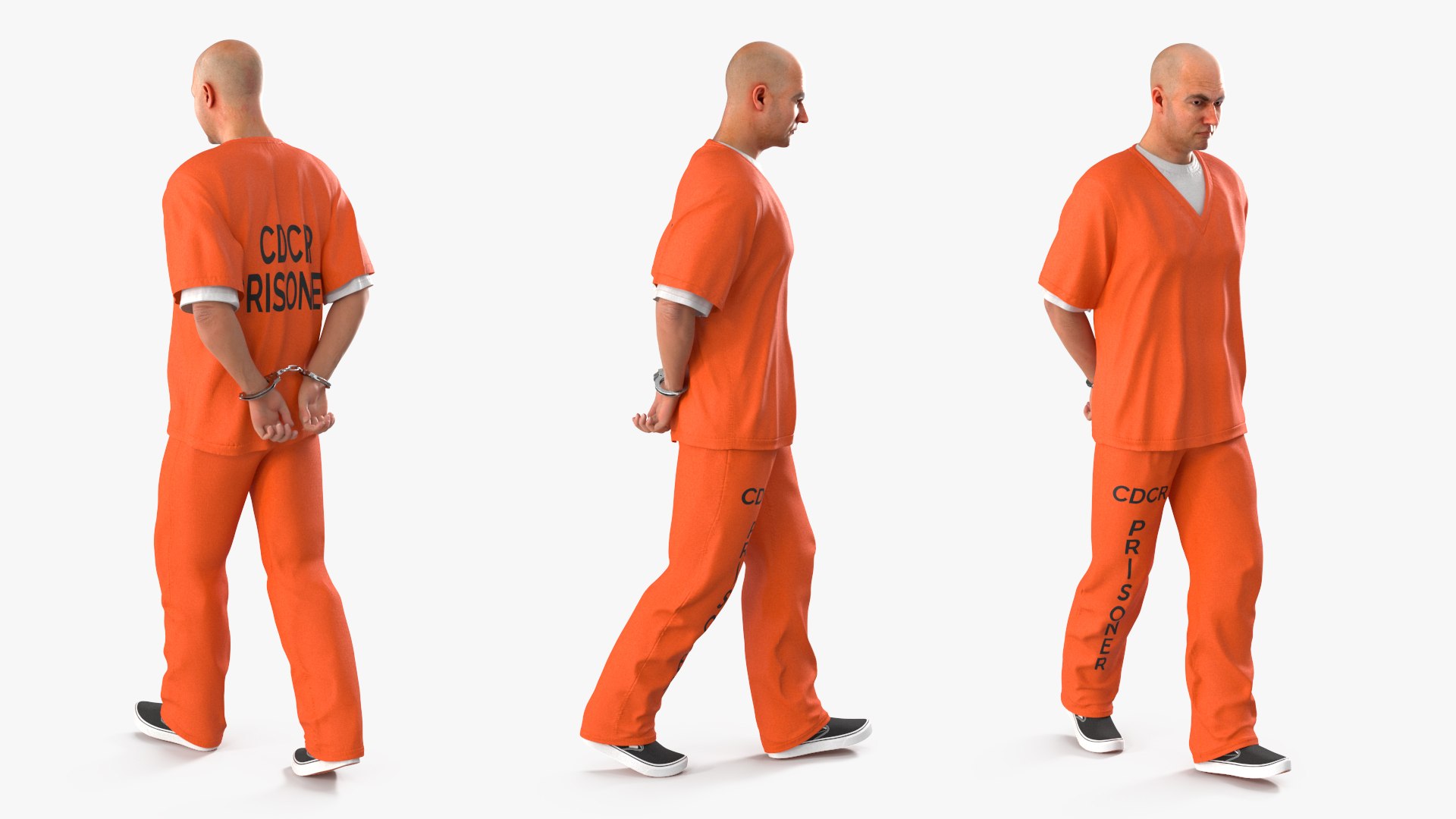 3D Male Prisoner In Handcuffs Model - TurboSquid 2377454