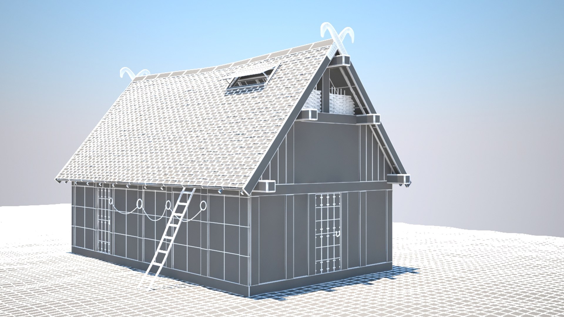 Viking Building 3d Model