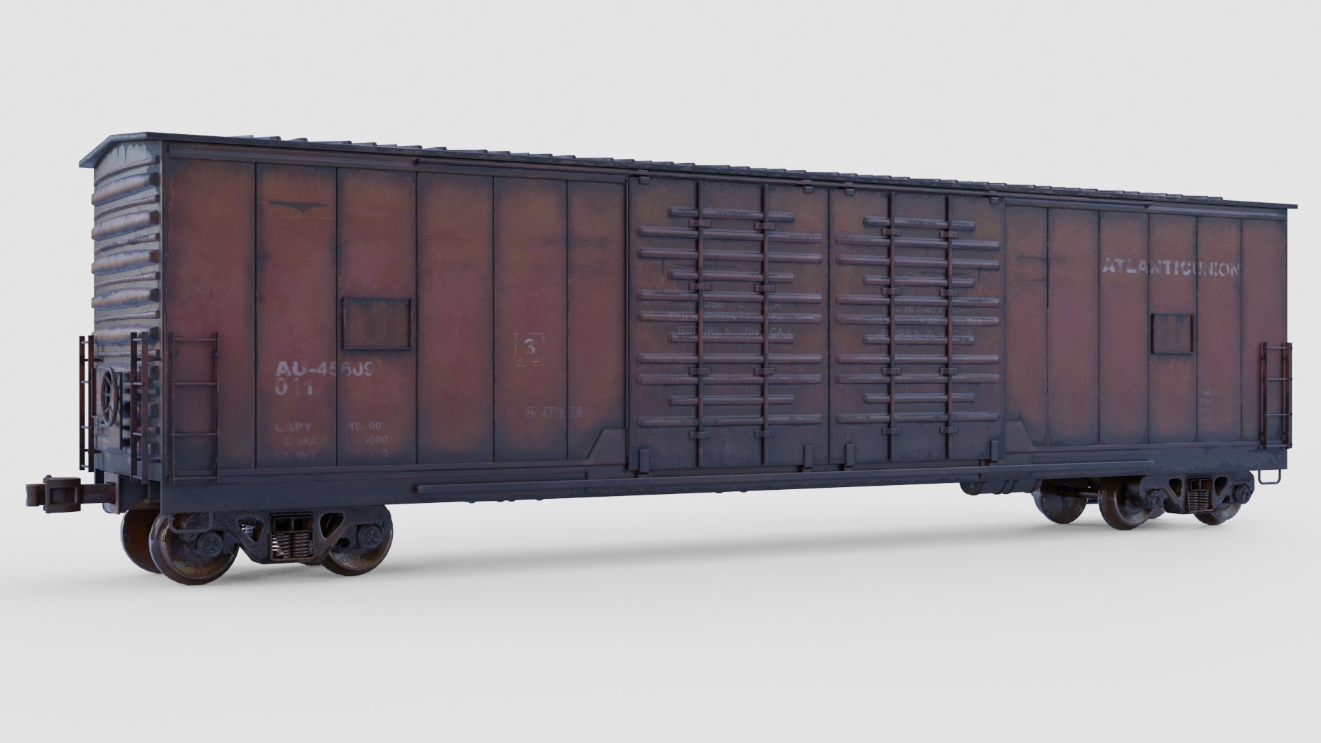 3D Pbr Boxcar - Railroad Model - TurboSquid 1507671