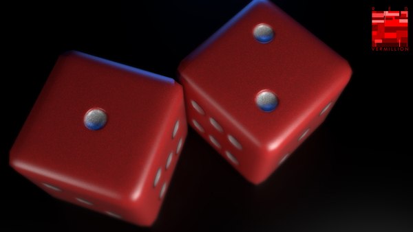 3d model red dice