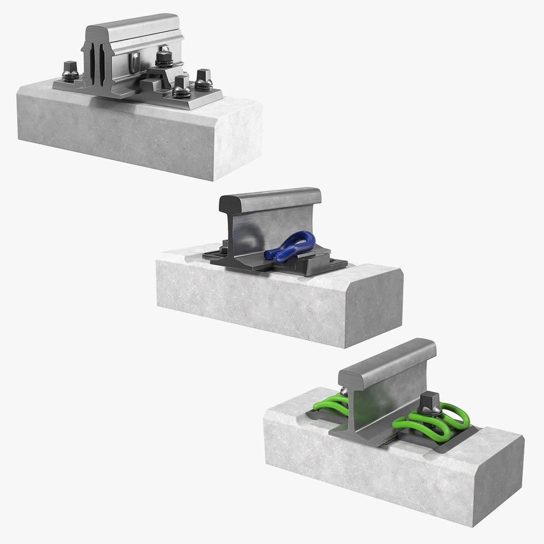 3D Model Clamp Rail Fastening System Collection - TurboSquid 1923856